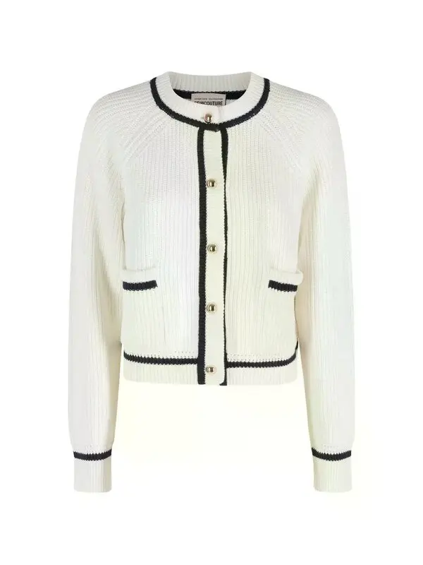 SEMICOUTURE Cotton Cardigan - White