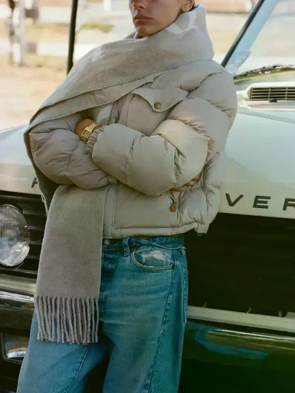 Sporty & Rich Fringed Scarf