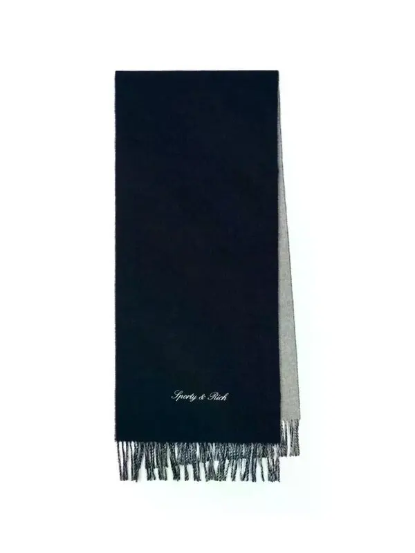 SPORTY & RICH Fringed Scarf - Grey