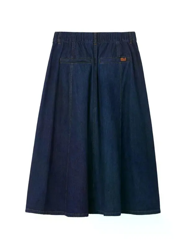 CHOCOOLATE A-line Skirt With Tonal Stitching - Blue