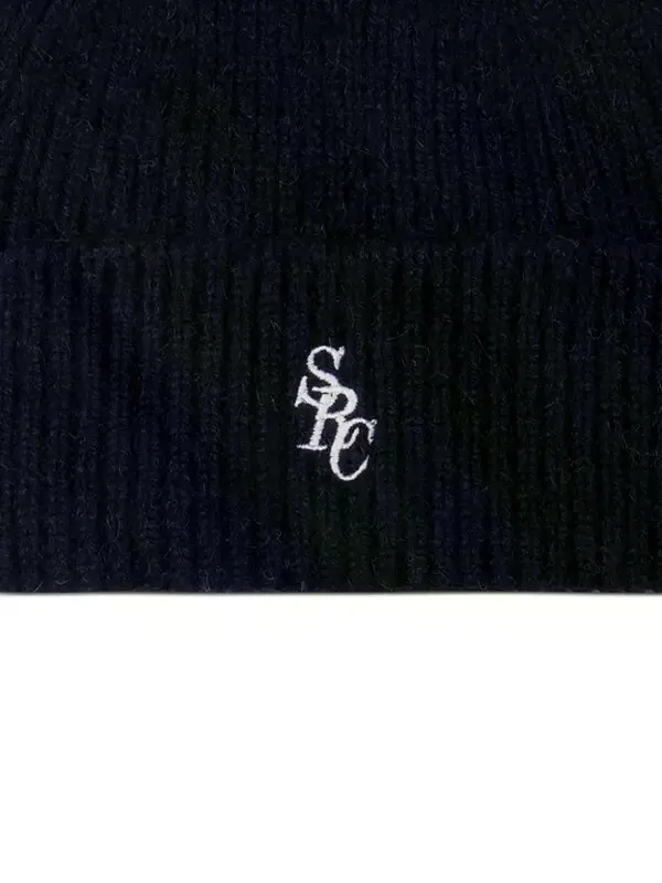 Sporty & Rich Embroidered-logo Beanie - Blue