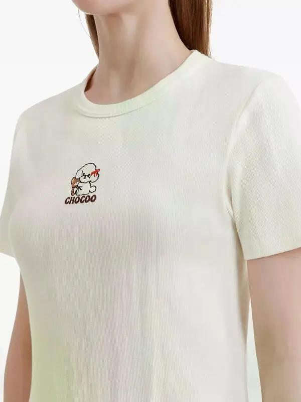 CHOCOOLATE Embroidered-logo T-shirt