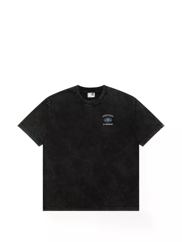 AAPE BY *A BATHING APE® Embroidered Short-sleeve T-shirt - Black