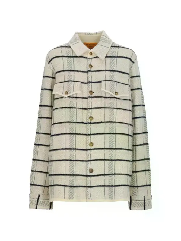 Guest In Residence Plaid Work Shirt - Neutrals