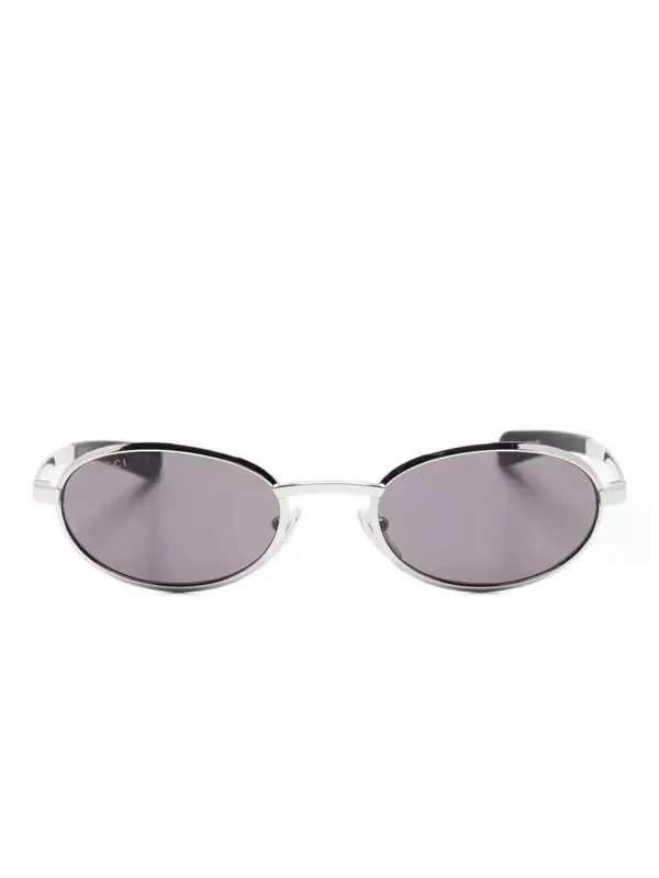 Gucci Oval-frame Sunglasses - Silver