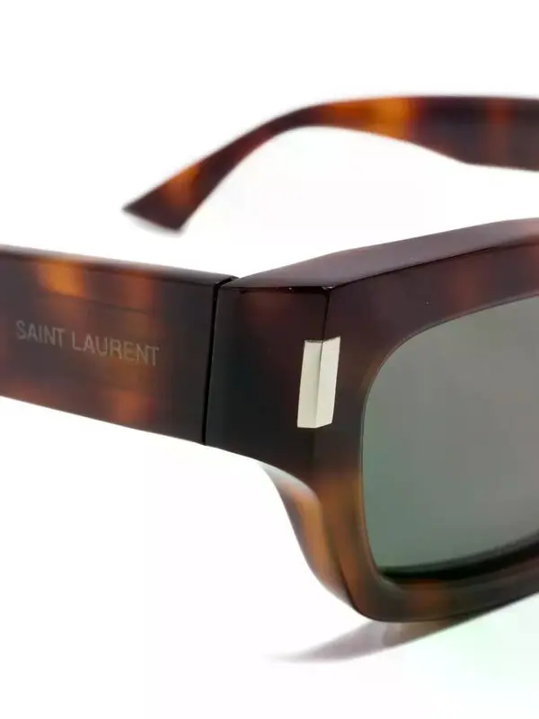 Saint Laurent Rectangle-frame Sunglasses - Brown