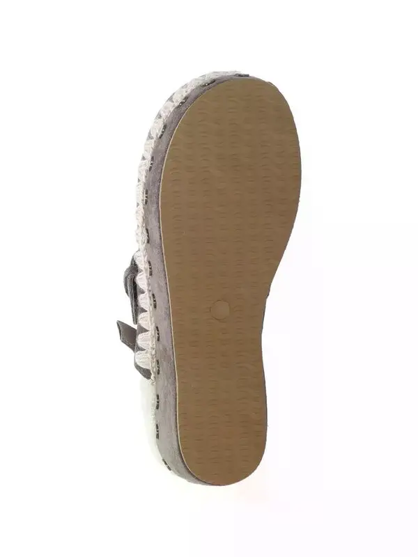 Mou Suede Clogs With Back Strap - Grey