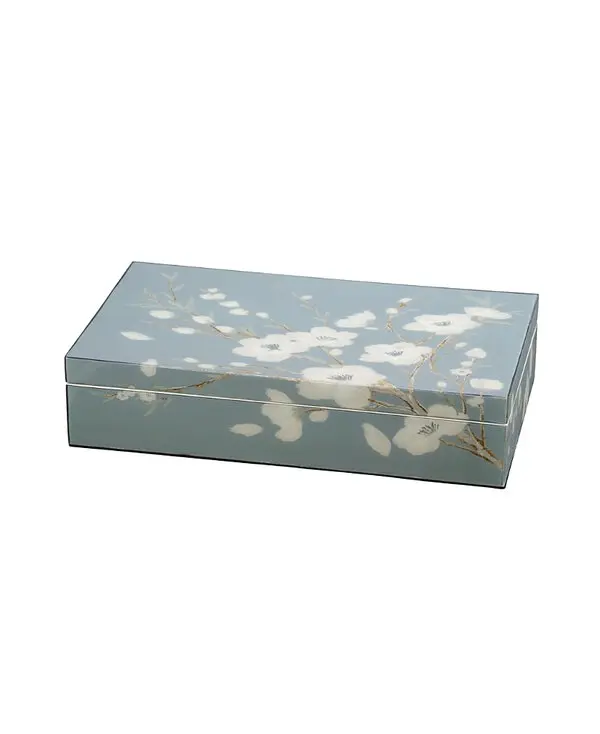 JAMIE YOUNG CO. Bouquet Decorative Lacquered Box - Blue