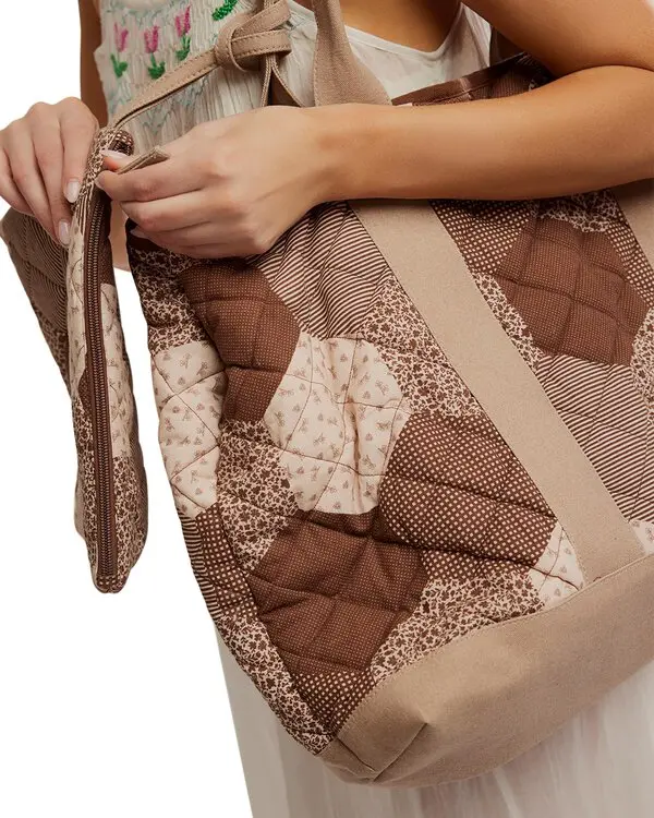 Free People Pippa Patchwork Cotton Tote