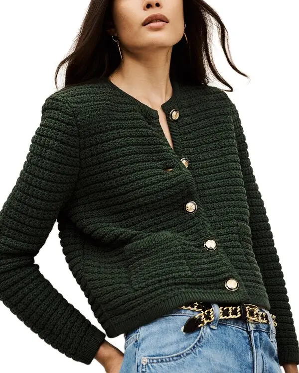 Ba&sh Gaspard Cardigan - Bottle Green