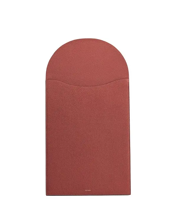 Cuyana Convertible 16" Leather Laptop Sleeve - Dark Terracotta