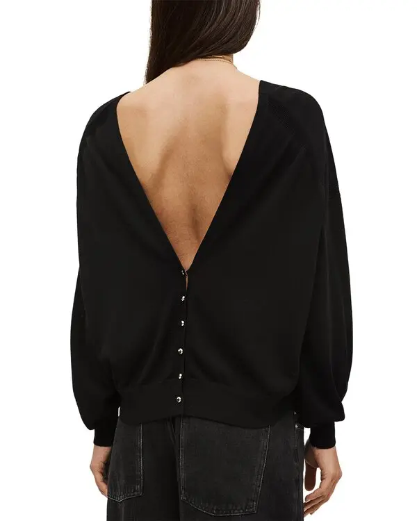 Ba&sh Brenda V-neck Pullover With Button Detail - Black
