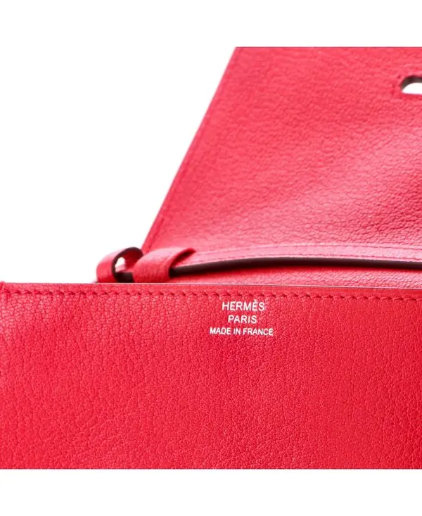 Hermès Chaine D'ancre Compact Wallet On Strap Chevre Chamkila - Pink