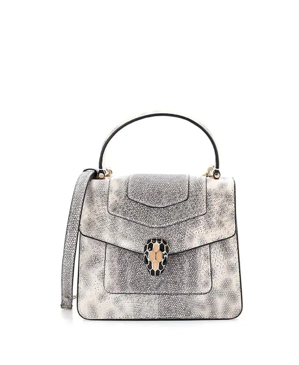 BVLGARI Small Serpenti Forever Top Handle Bag Karung - Gray