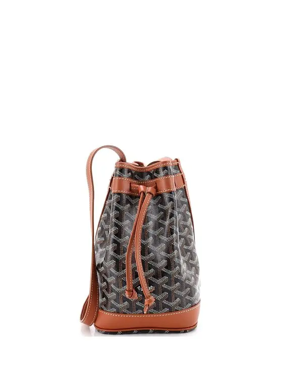 GOYARD Pm Petit Flot Bucket Bag Coated Canvas - Brown