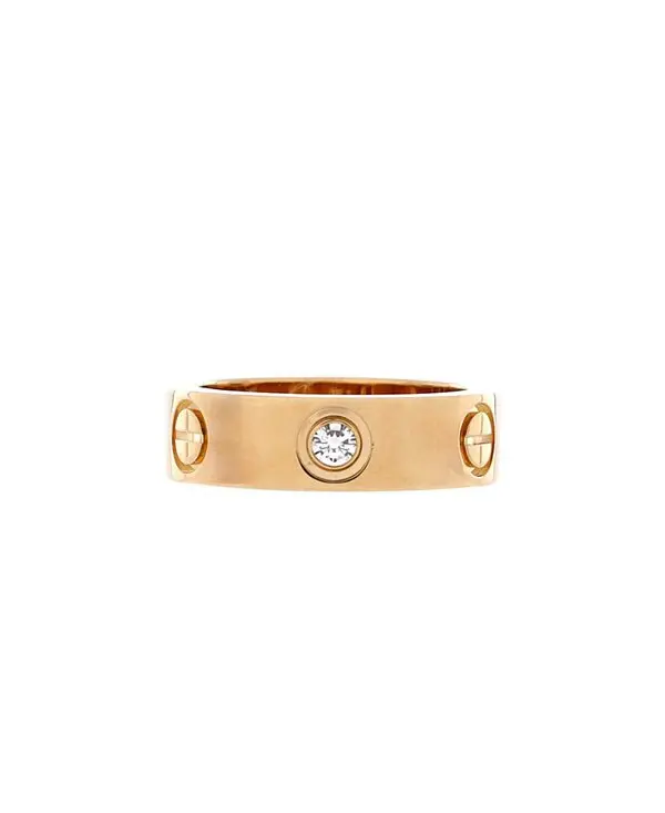 CARTIER Love 3 Diamonds Band Ring - Gold