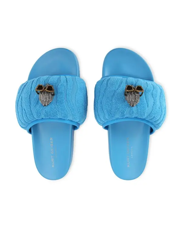 Kurt Geiger Eagle Puff Slide Sandal - Medium Blue