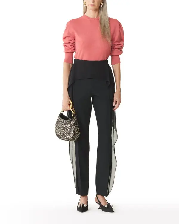 LANVIN Small Hobo Cat Raffia Bag