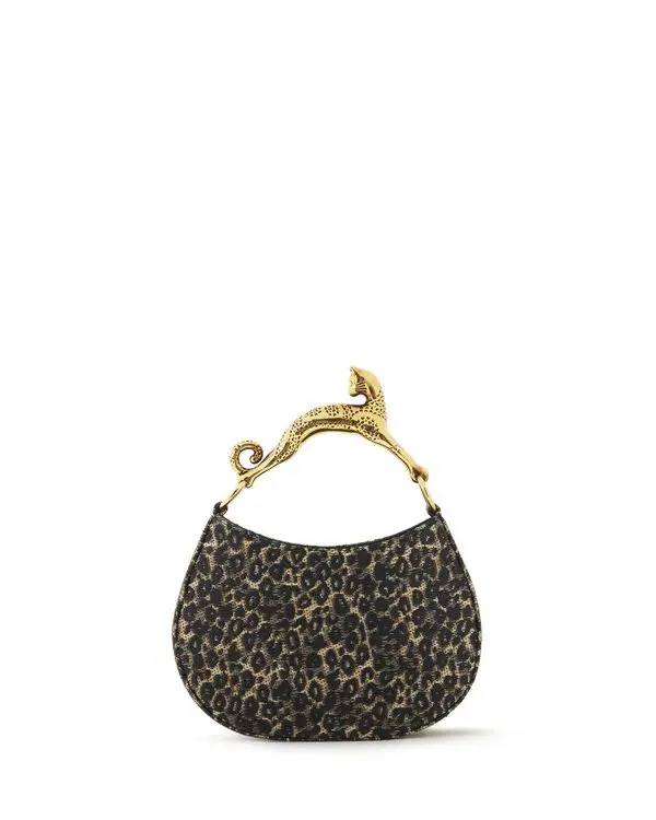 LANVIN Small Hobo Cat Raffia Bag