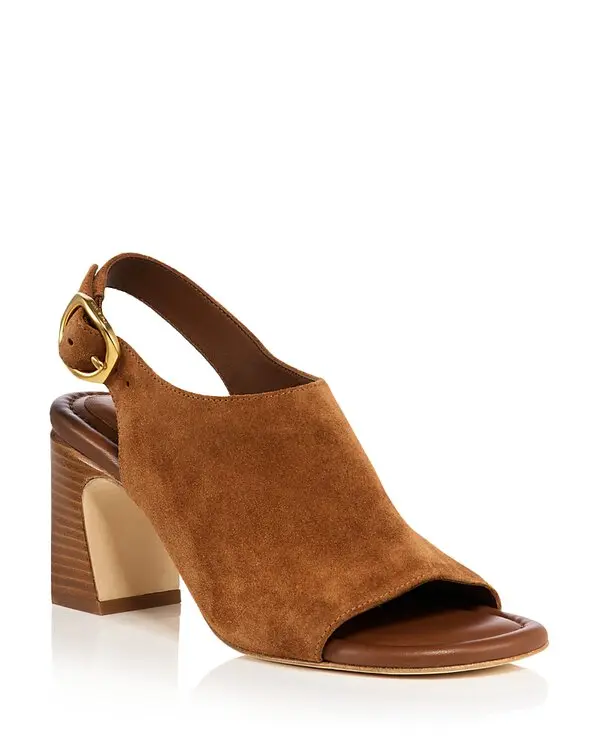 Rag & Bone Gigi Block Heel Sandals - Umber Suede