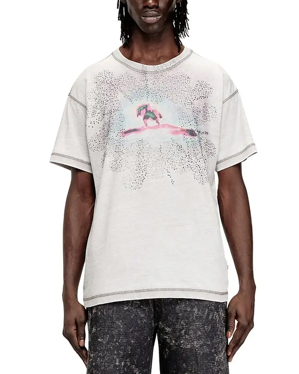 DIESEL® Sequin Graphic Crewneck T-shirt