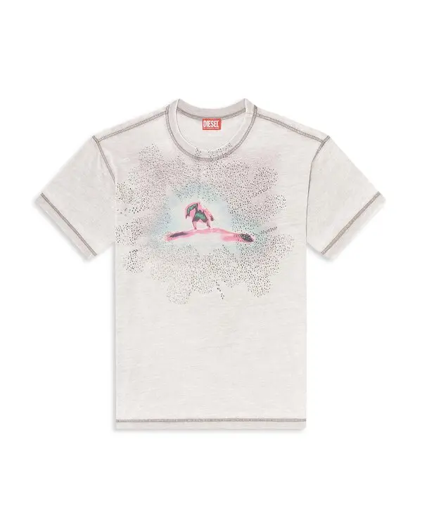 DIESEL® Sequin Graphic Crewneck T-shirt