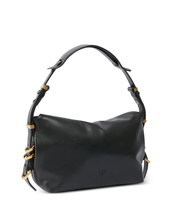 Pinko Saddle Horizontal Mini Leather Shoulder Bag