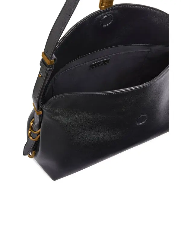 Pinko Saddle Horizontal Leather Shoulder Bag - Zq