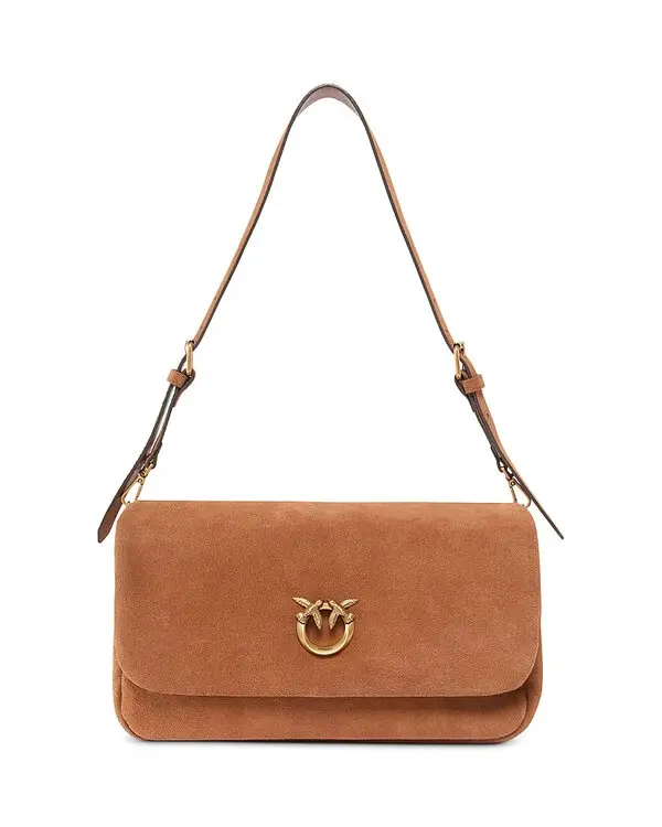 Pinko Click Soft Suede Shoulder Bag - Lq