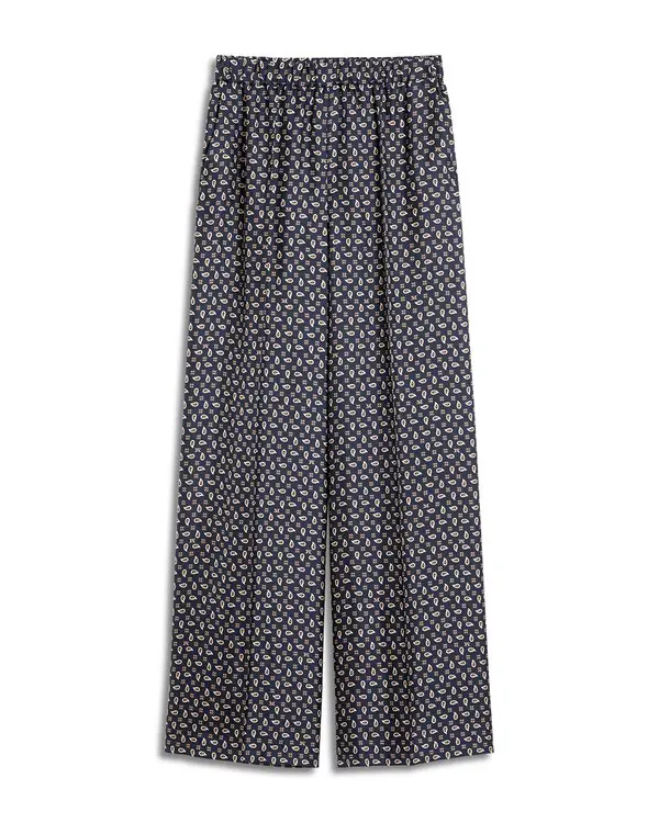 Max Mara Vischio Wide Leg Silk Pants