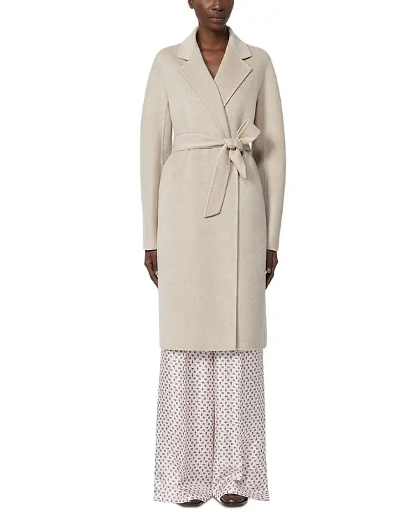 Max Mara Aceri Cashmere Wrap Coat - Sand
