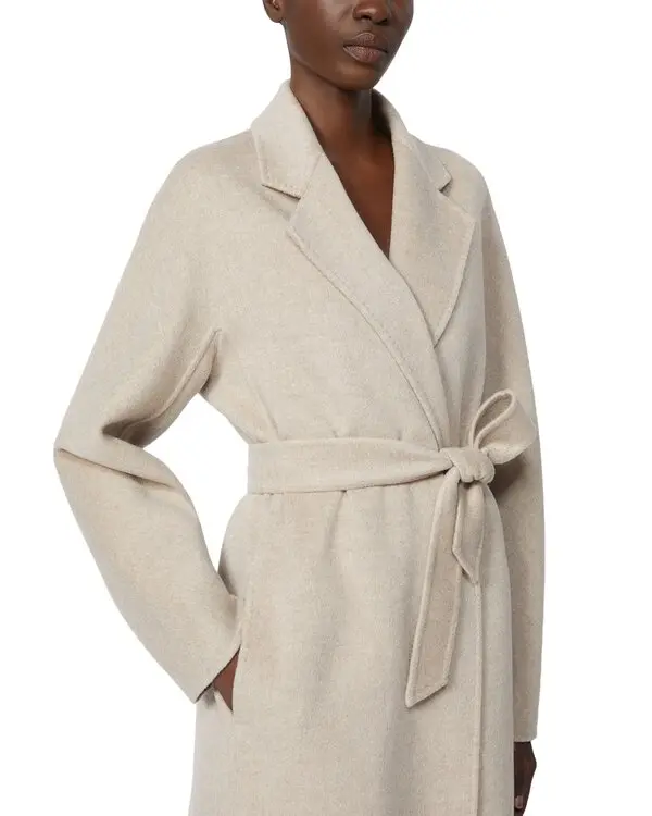 Max Mara Aceri Cashmere Wrap Coat - Sand
