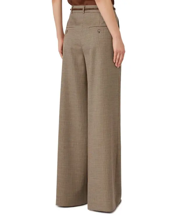 Max Mara Houndstooth Wide Leg Trousers