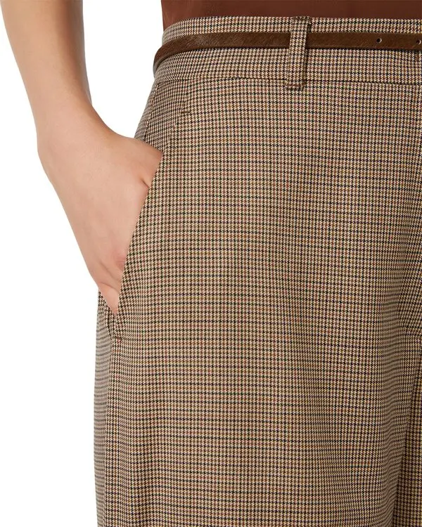 Max Mara Houndstooth Wide Leg Trousers