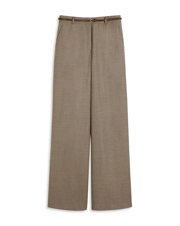 Max Mara Houndstooth Wide Leg Trousers