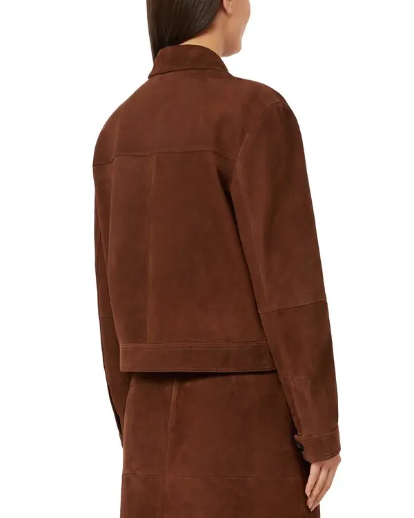 Max Mara Mstbaia Suede Jacket - Chocolate