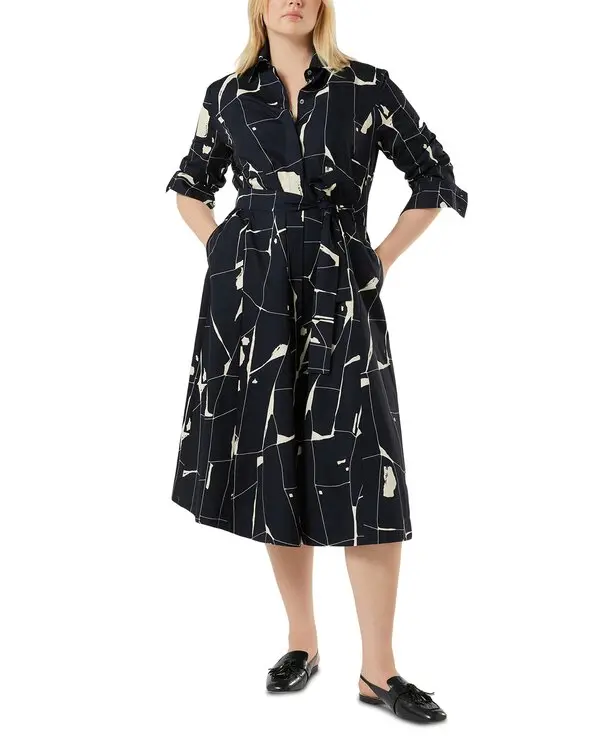 Marina Rinaldi Printed Cotton Shirt Dress