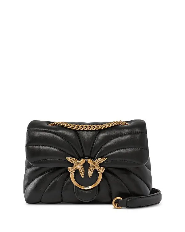 Pinko Love Puff Mini Leather Convertible Crossbody