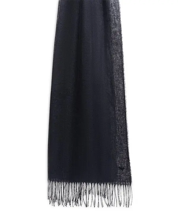 Max Mara Linen Stole - Midnight Blue