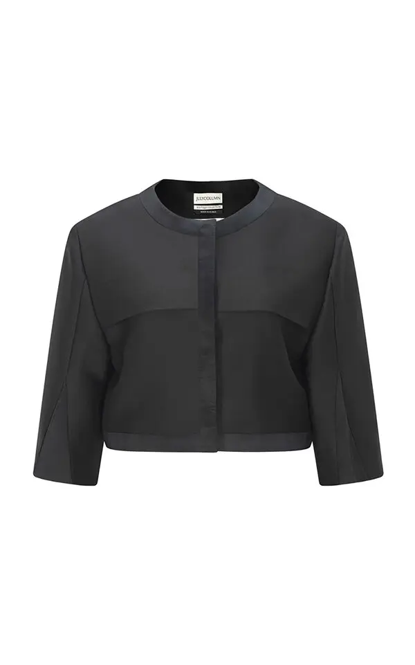 JULYCOLUMN Sj Wool-silk Crop Jacket