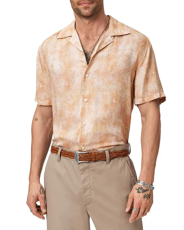 John Varvatos Floral Camp Collar Shirt - Faded Twin