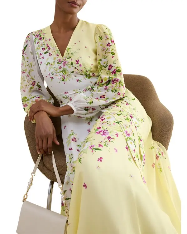 hobbs eva floral silk dress Eva Floral Silk Dress