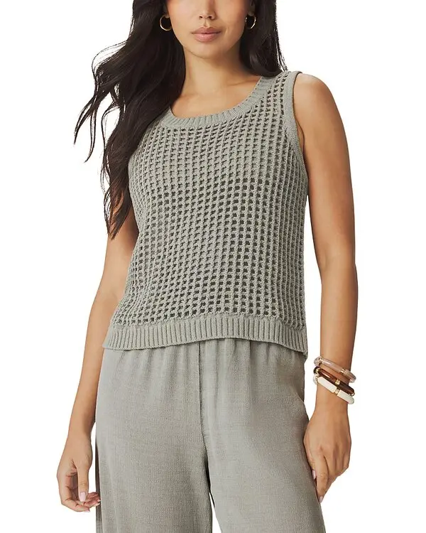 Splendid Camellia Sweater Tank Top - Eucalyptus