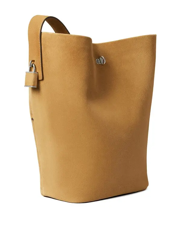 Tory Burch Lock Suede Slim Bucket Bag