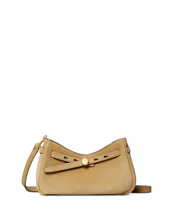 Tory Burch Romy Suede Crossbody Bag - Butter