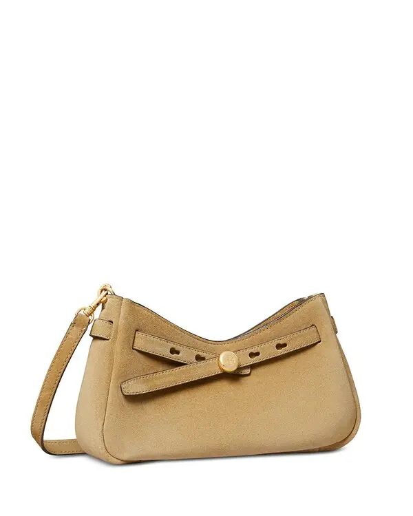 Tory Burch Romy Suede Crossbody Bag - Butter