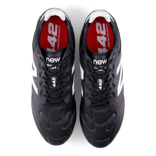 NEW BALANCE 442 Elite Fg V3 - Black 100 With Nb 103 White And Fire Cracker