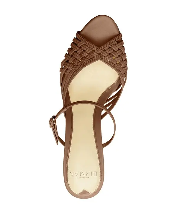 ALEXANDRE BIRMAN Lillian Leather Wedge Sandals - Espresso