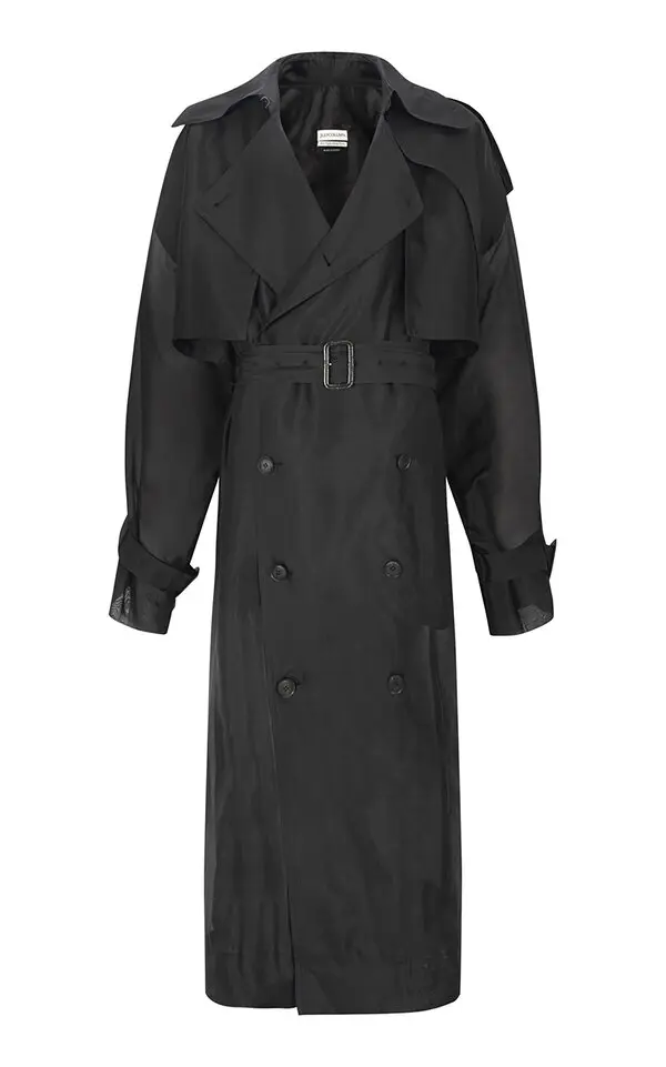 JULYCOLUMN Sj Silk Trench Coat