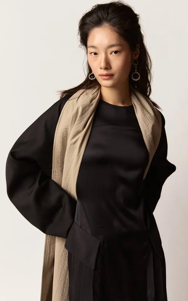 JULYCOLUMN Jeogori Wool-silk Coat